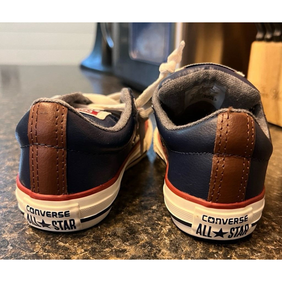 Converse | Shoes | New Converse Chuck Taylor Allstar Leather Blue ...